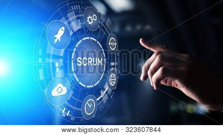 Scrum, Agile Development Methodology, Programming And Application Design Technology Concept On ...