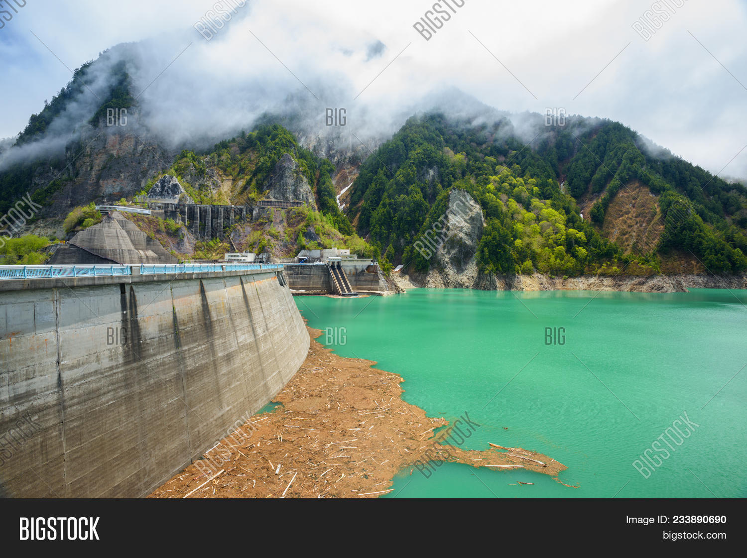 View Of Kurobe Dam. The Kurobe Dam Or Kuroyon Dam Is A Variable-radius ...