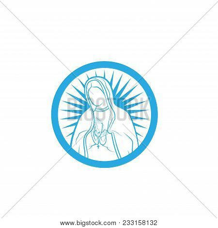 Our Lady Vector Logo Illustrations Outline Template. Our Lady Of ...