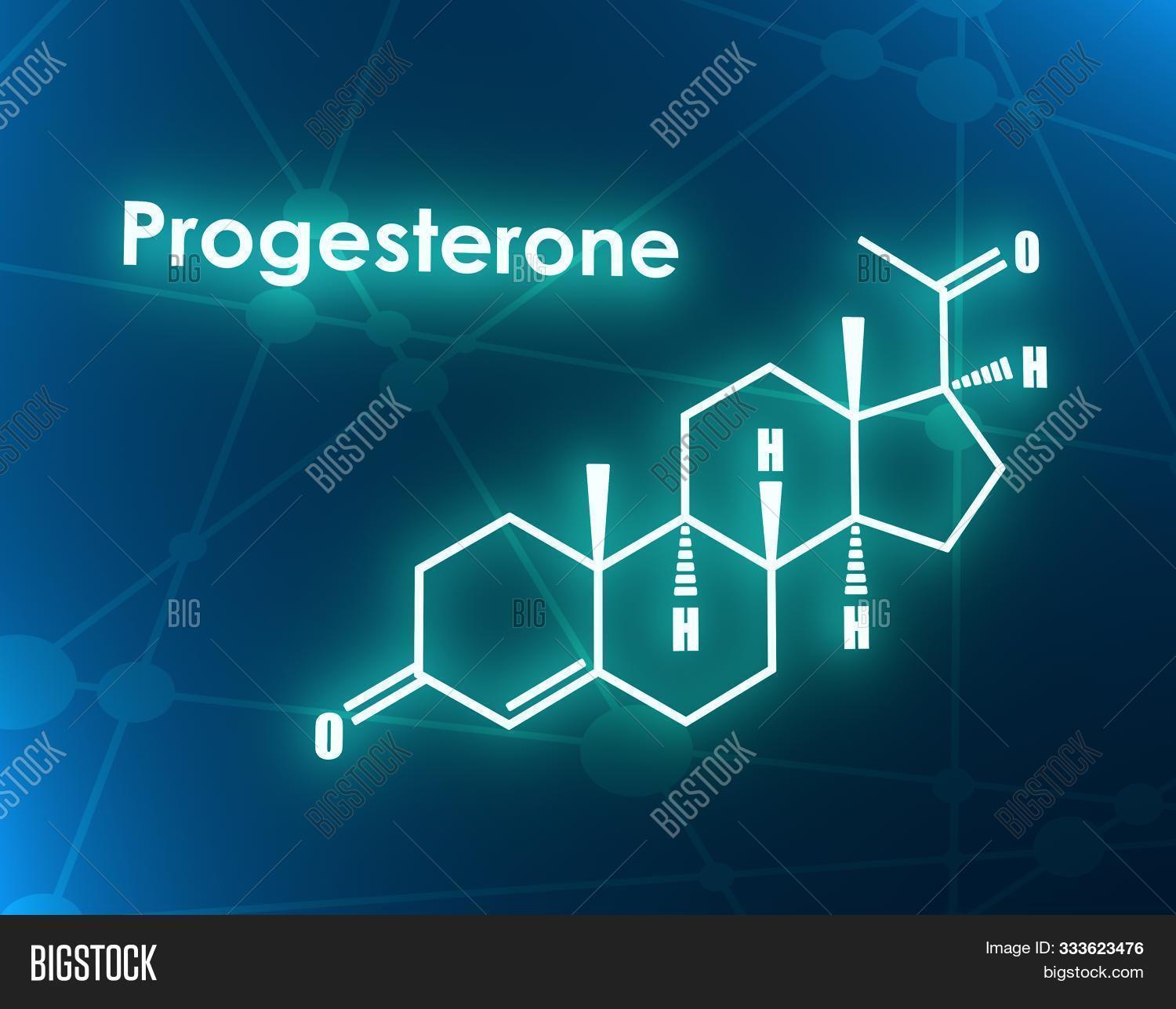 Progesterone Hormone Chemical Molecular Formula. Biochemistry And ...