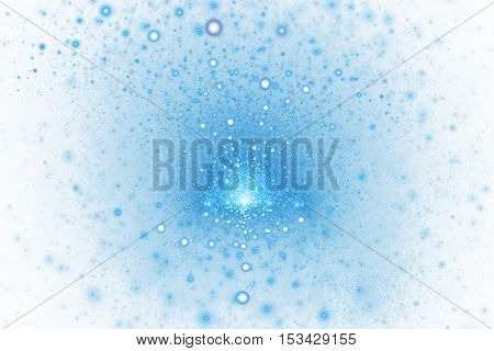 Fiery splash. Abstract colorful blue sparks on white background ...