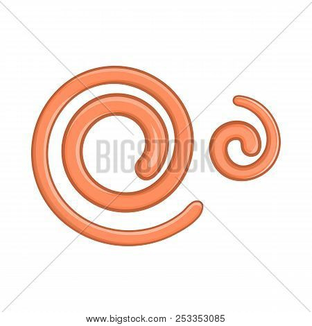 Parasitic Nematode Worms Icon In Cartoon Style On A White Background ...