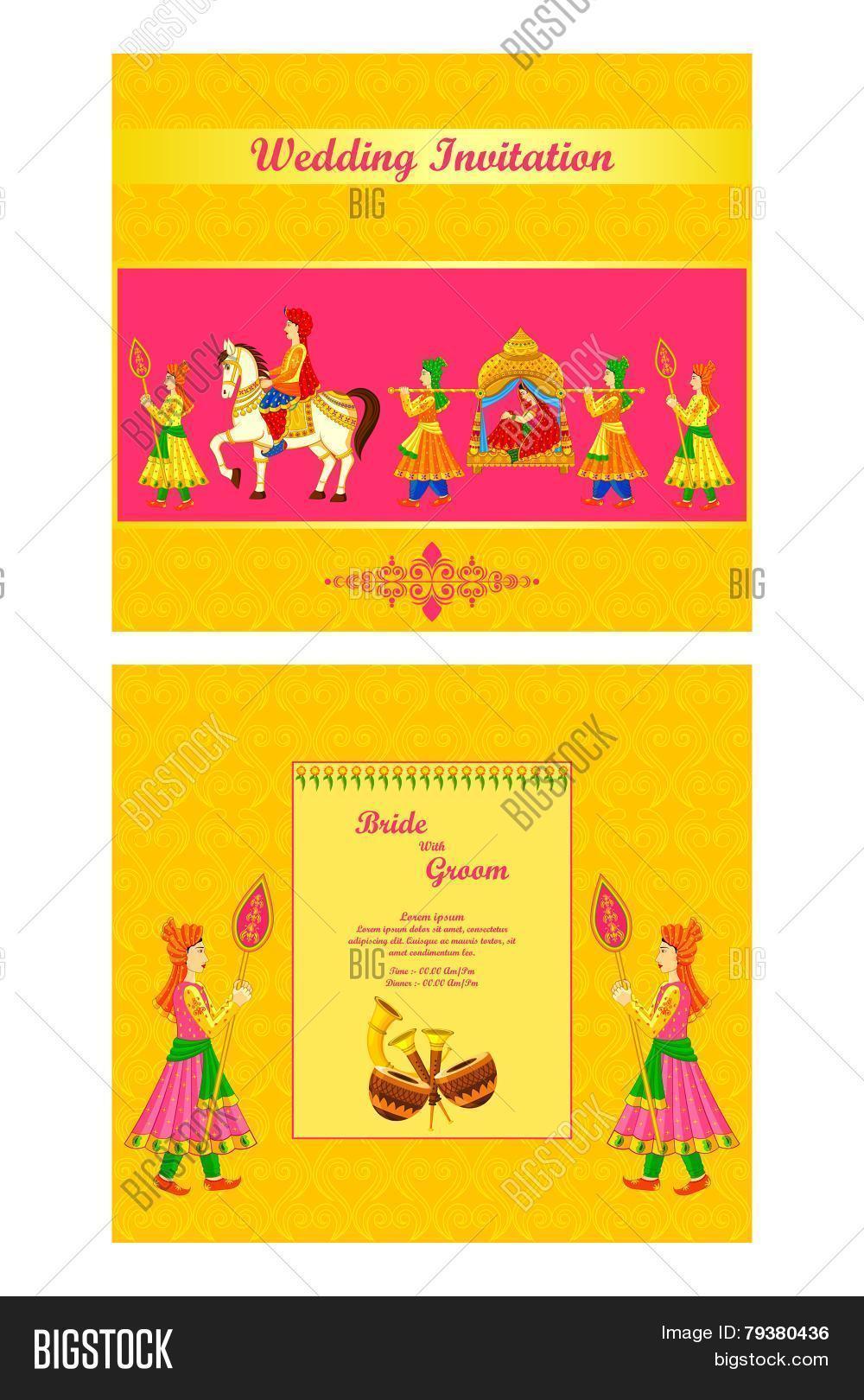 Indian wedding invitation card image & stock photo. 79380436