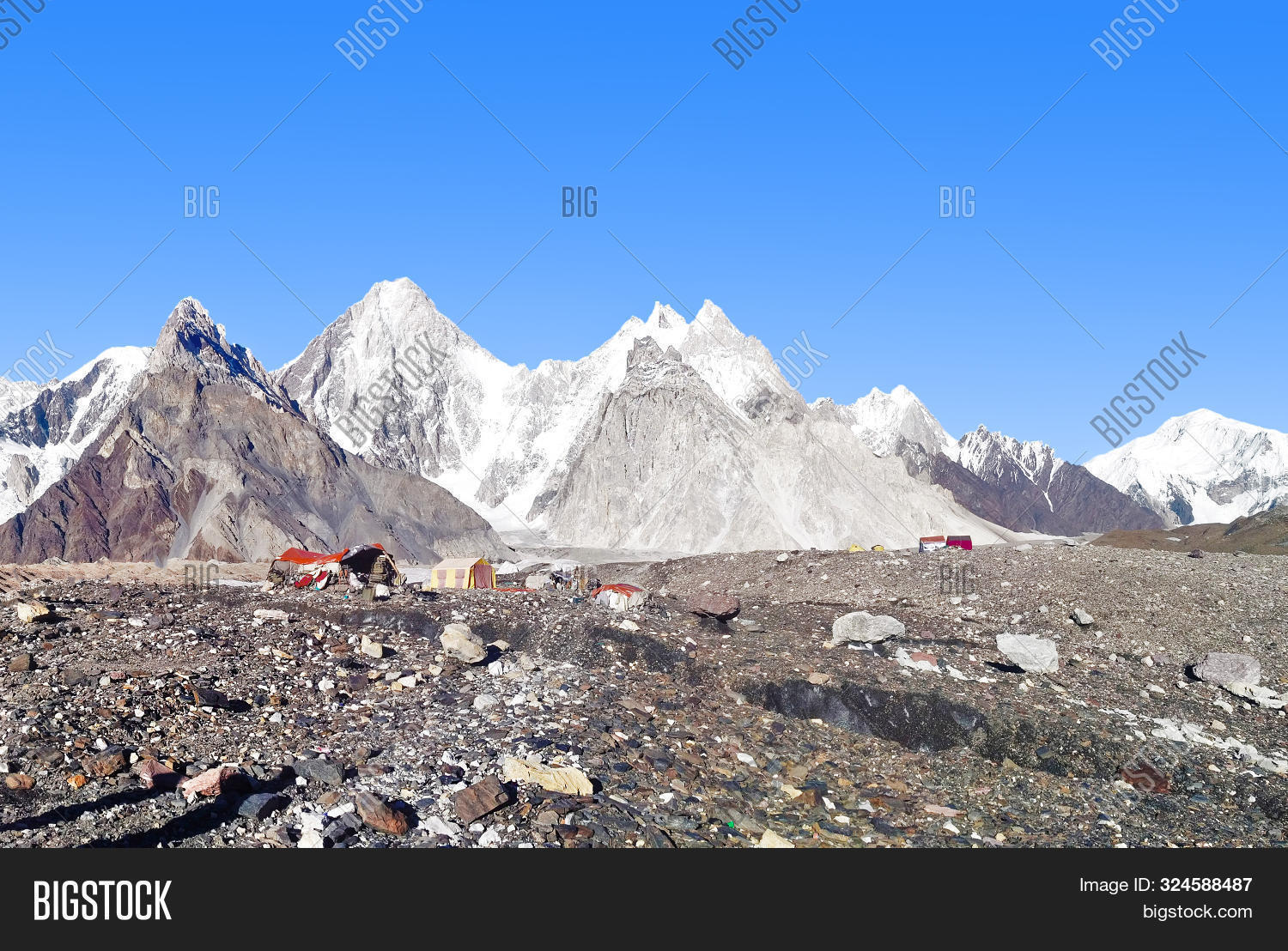 Hiking Base Camp At 4,000 M In The Karakoram Mountains Rage image ...