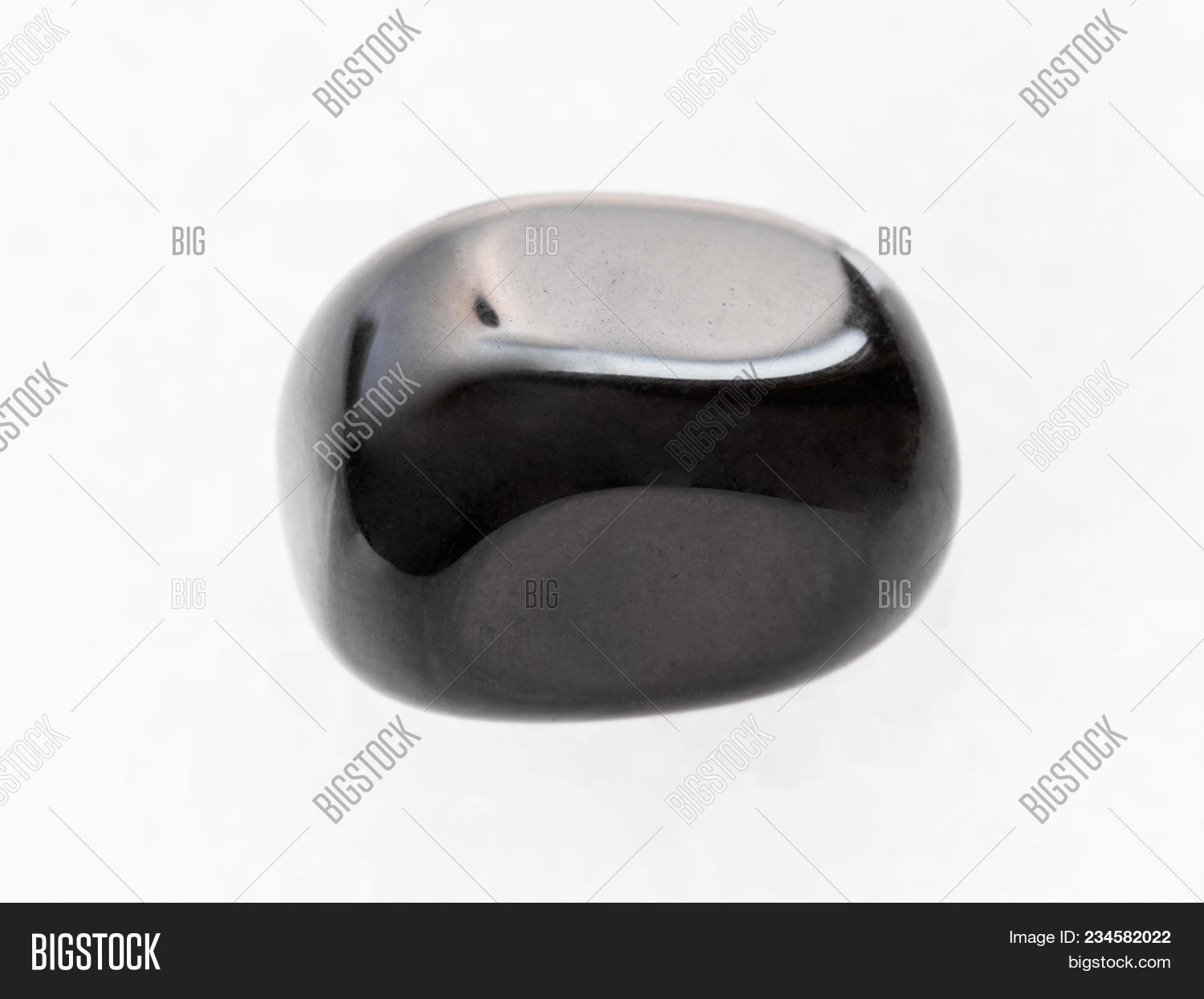 Macro Shooting Of Natural Mineral Rock Specimen - Polished Black Onyx ...