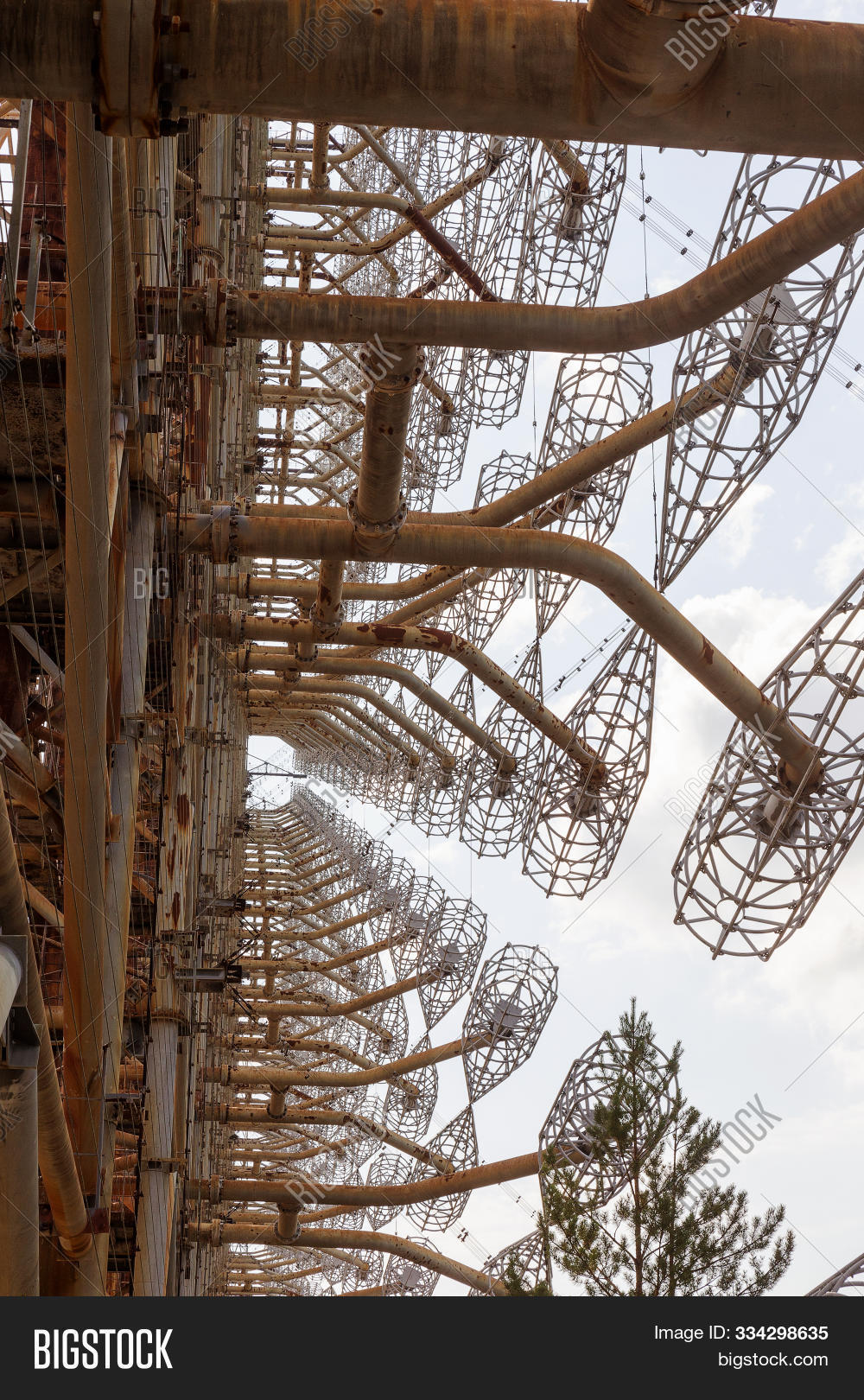 Large Antenna Field. Soviet Radar System "duga" At Chernobyl Nuclear ...