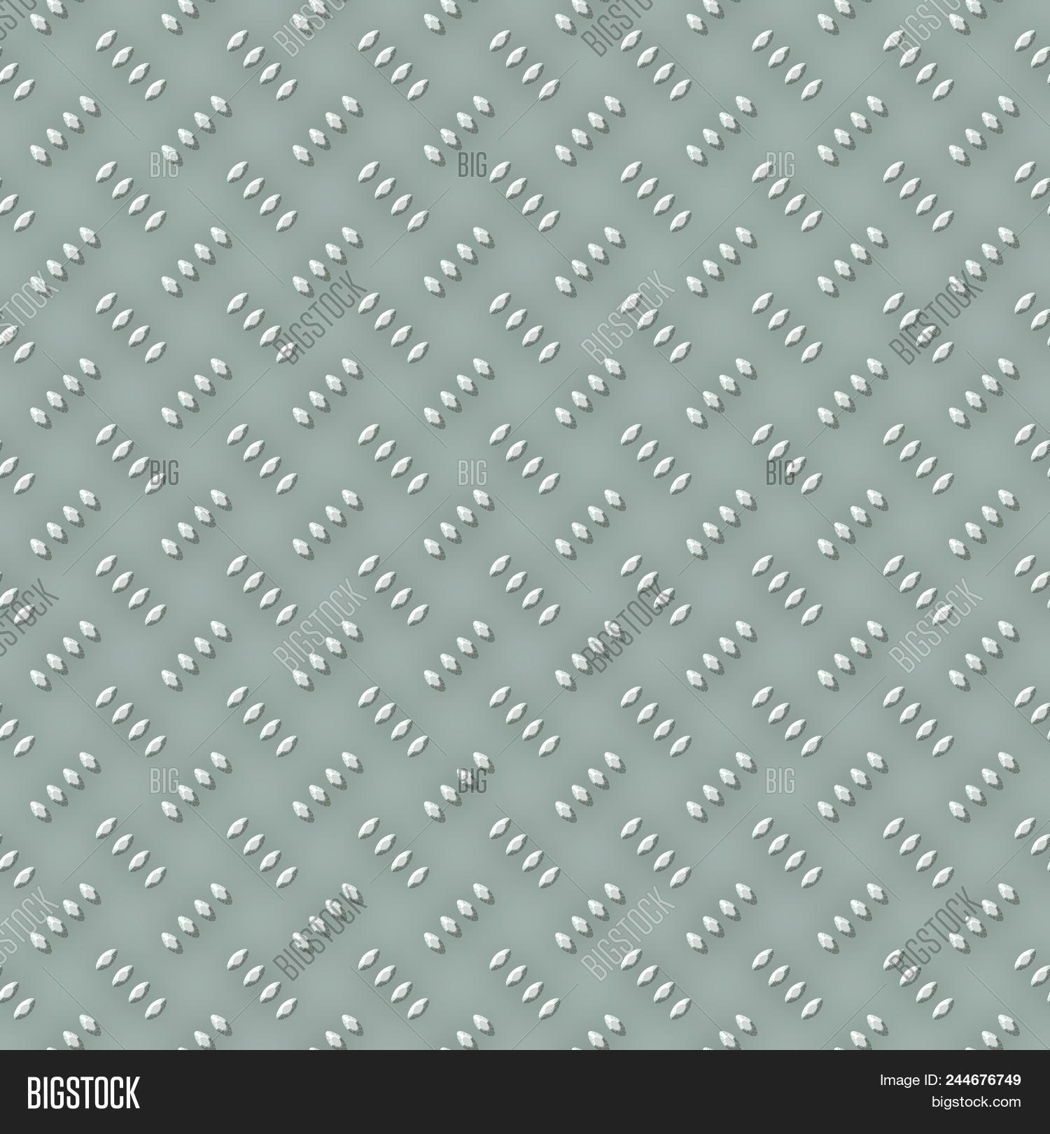 Seamless Metal Metallic Diamond Pattern Dotted 3d Embossed Design ...
