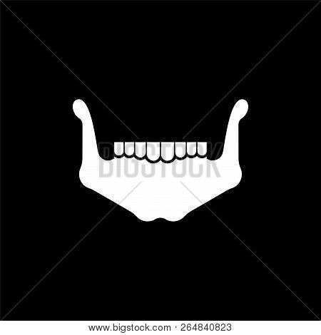 Mandible Lower Jaw Bone. Skeleton Anatomy Human. Skeletal System Cross ...