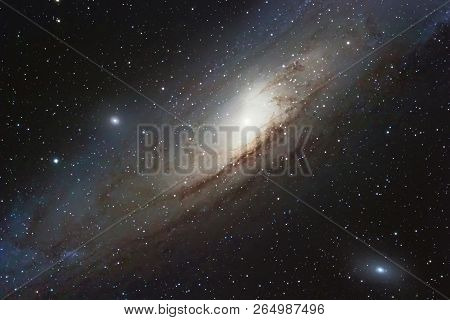 The Andromeda Galaxy, Spiral Galaxy In The Constellation Of Andromeda ...