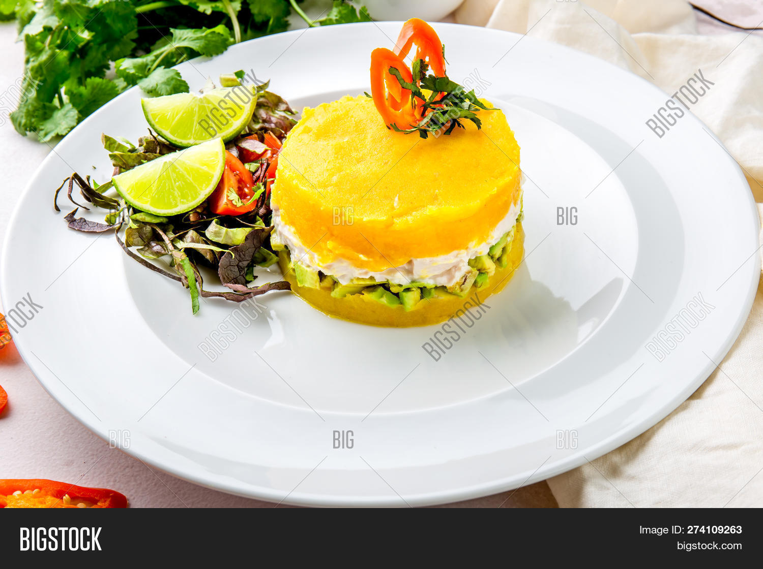 Peruvian Food. Causa Rellena De Pollo. Chicken Causa Rellena ...