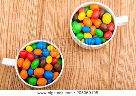 colored sweets, peanuts covered with chocolate, multicolored sweets ...