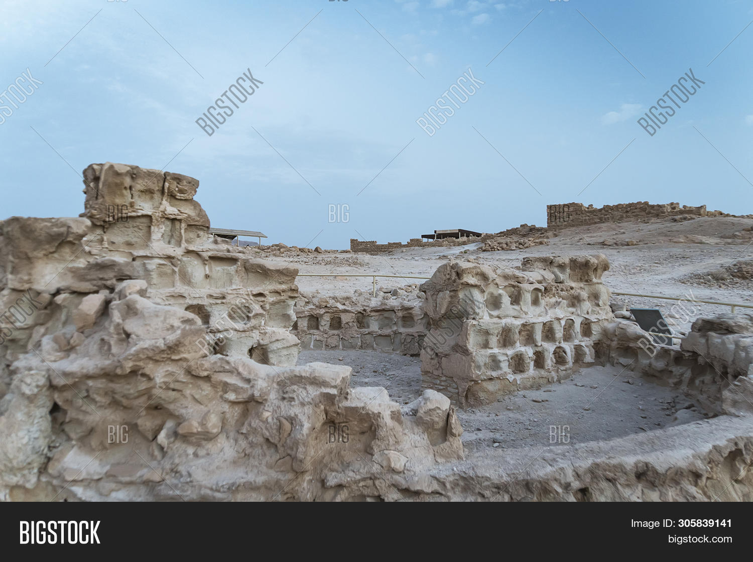 Ruins Of Herods Castle In Fortress Masada, Israel. Ancient Ruins Of ...
