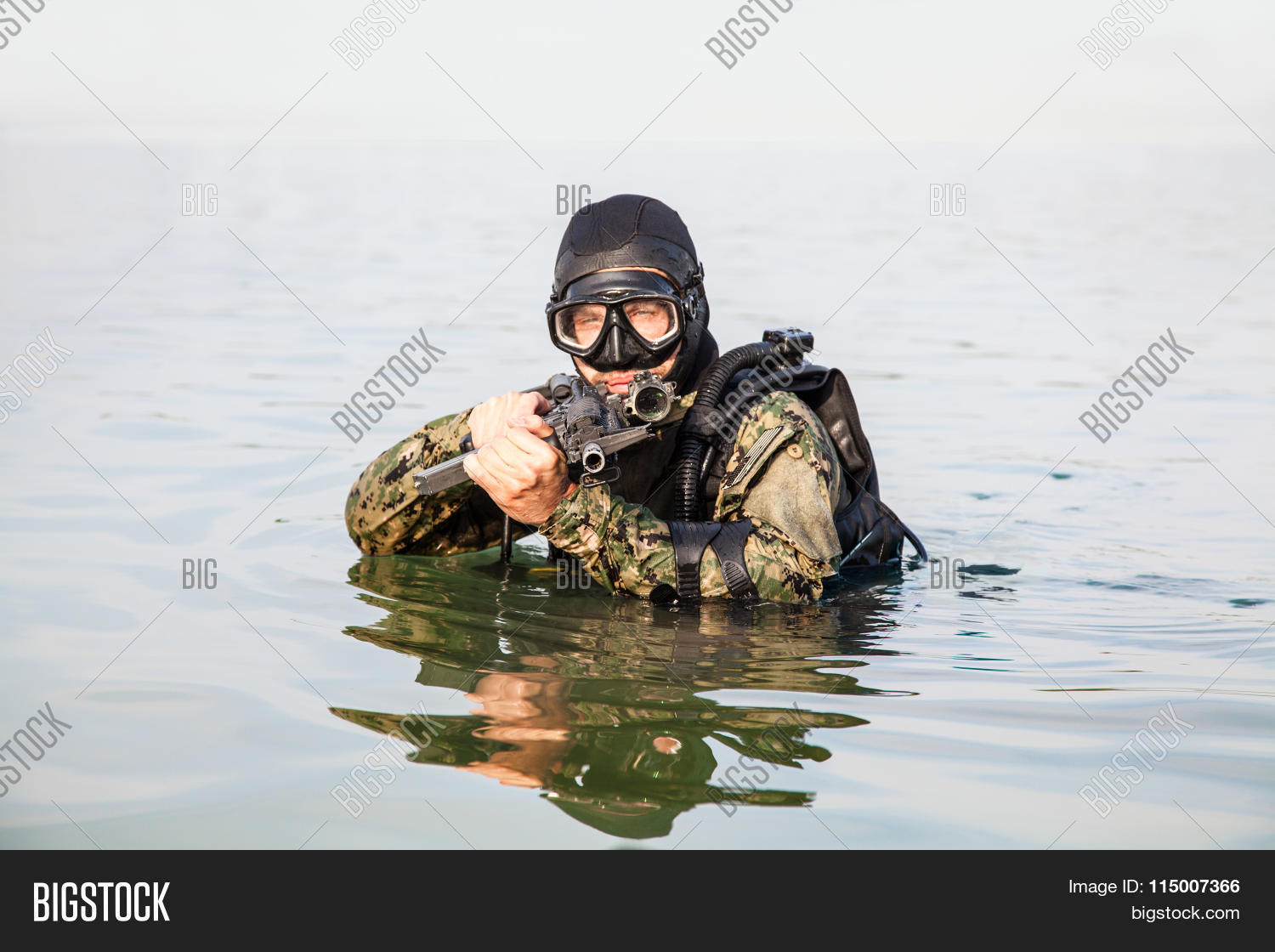 Navy SEAL frogman image & stock photo. 115007366