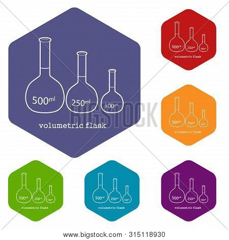 Volumetric Flask Icon In Outline Style Isolated On White Background ...