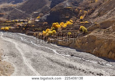 Panda Khola River, Lupra Village, Lower Mustang Nepal image & stock ...