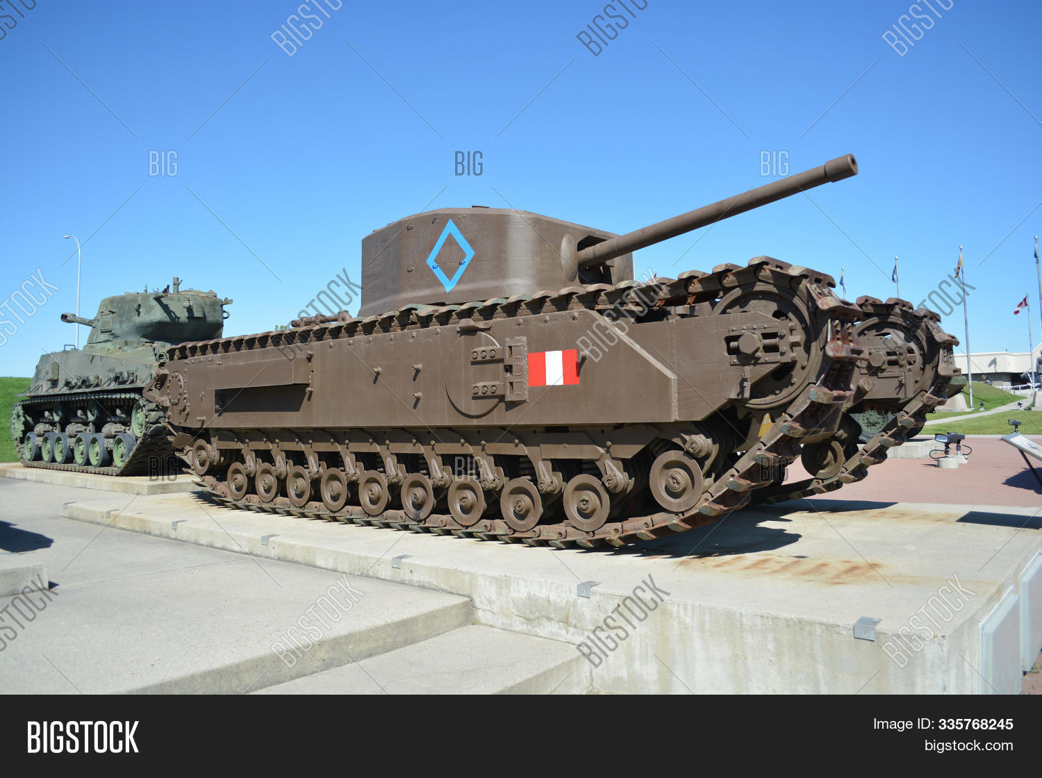 Early Heavy Armoured World War Tank. Used In Combat By The Military ...