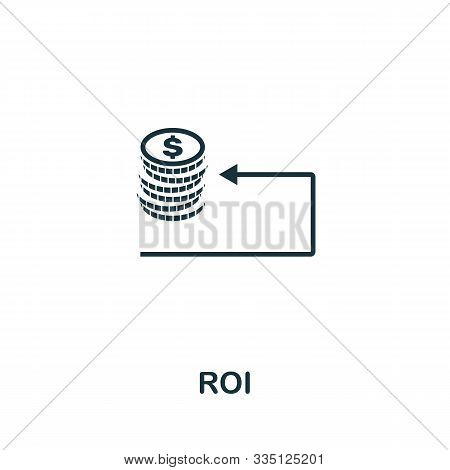Roi Icon Outline Style. Thin Line Creative Roi Icon For Logo, Graphic ...