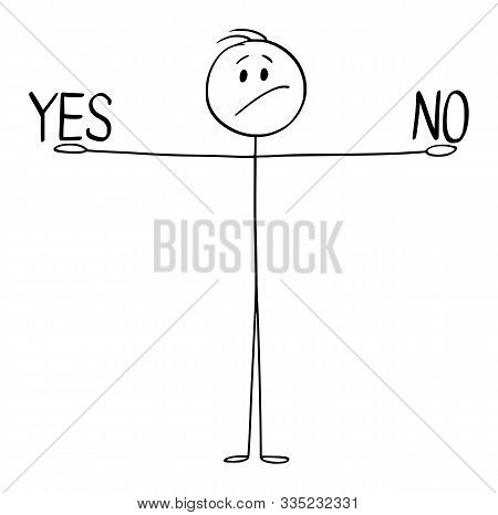 Cartoon Stick Figure Drawing Conceptual Illustration Of Man Or ...