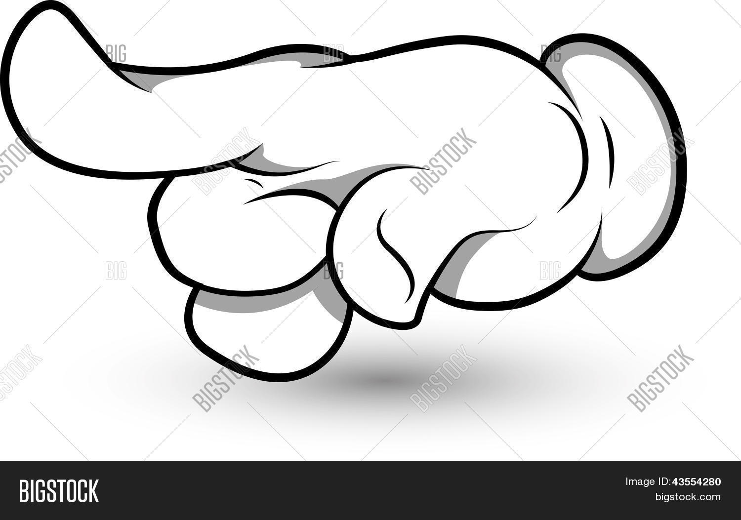 Cartoon Hand - Finger Pointing Art - Vector Illustration image & stock ...