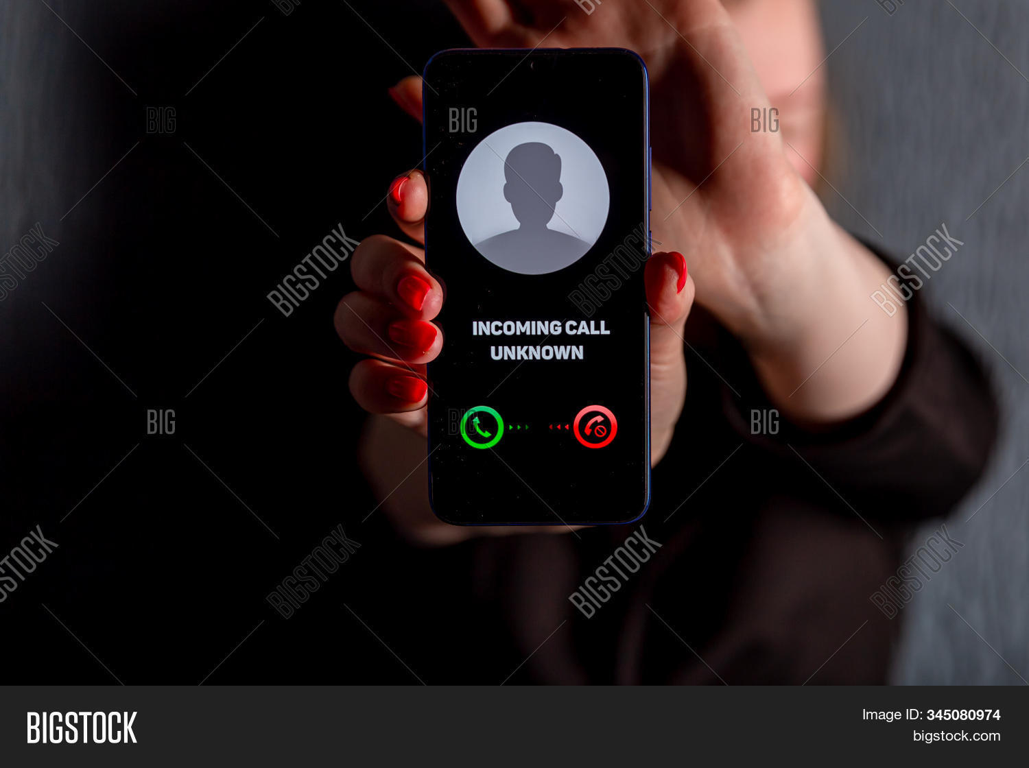 Phone Call From Unknown Number. Scam, Fraud Or Phishing With Smartphone ...