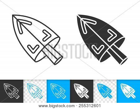 Mouse Cursor Black Linear And Silhouette Icons. Thin Line Sign Of Arrow. Click Outline Pictogram ...