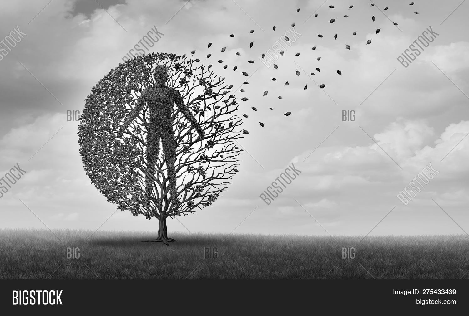 Human Aging And Lifespan Dying Or Life Expectancy Medical Symbol For ...