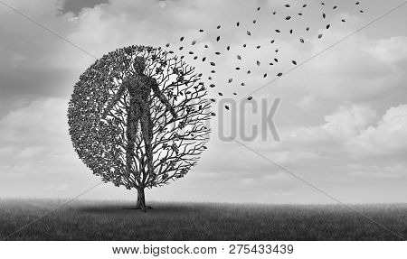 Human Aging And Lifespan Dying Or Life Expectancy Medical Symbol For ...