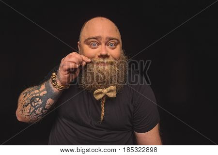 Portrait of cute male fatso to image & stock photo. 185322898