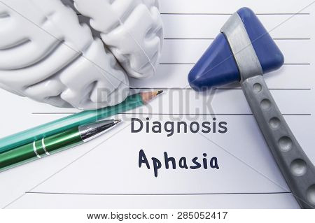Neurological Diagnosis Of Aphasia. Neurological Reflex Hammer, Shape Of ...
