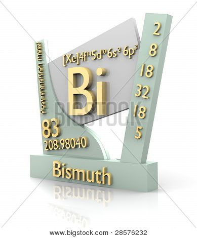 Bismuth Form Periodic Table Of Elements - V2 image & stock photo. 28576232