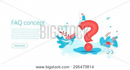 Faq Concept In Isometric Vector Illustration. Website Frequently Asked ...