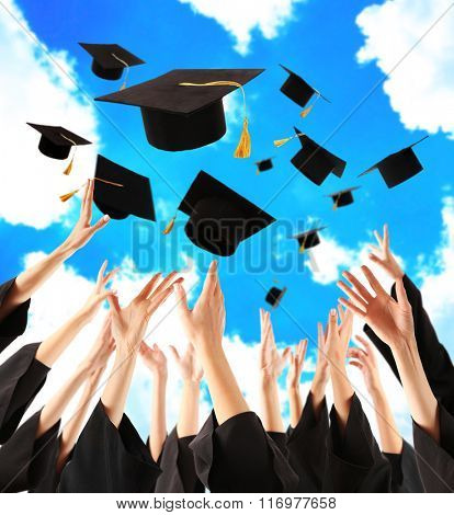 Graduation Throwing Hats