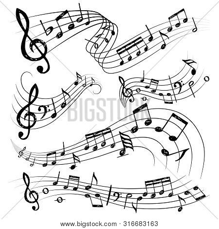 Orchestra Notes. Sign Or Sound Symbols Musician Guitar Conservatory ...