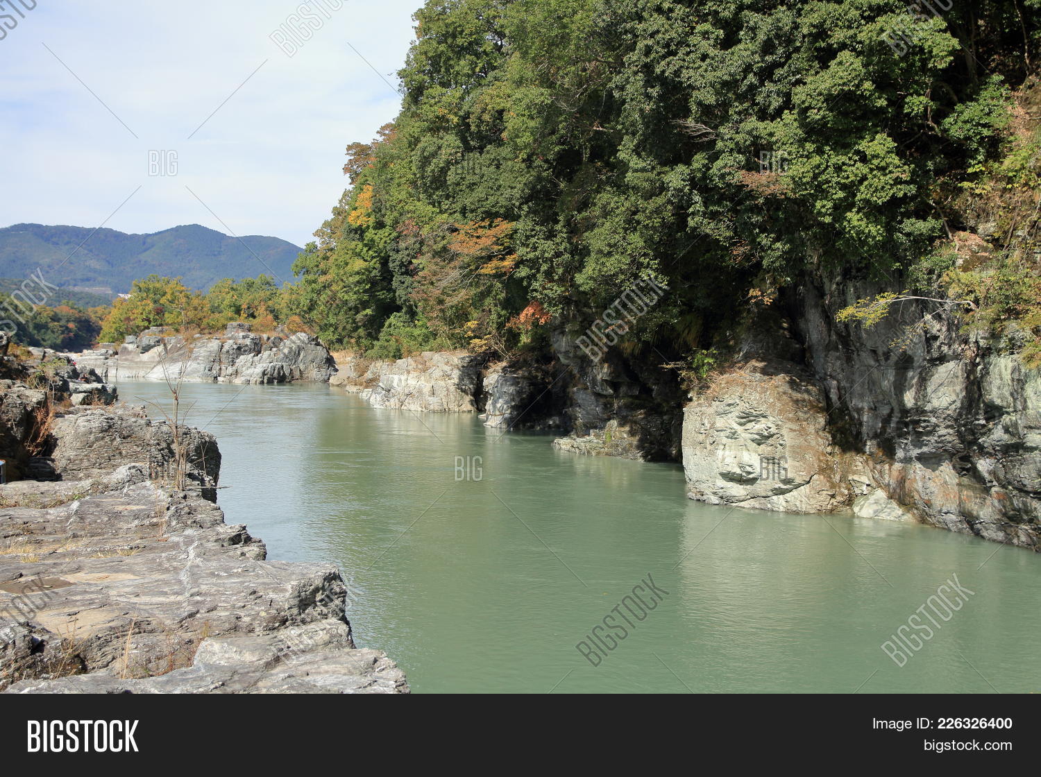 Chichibu Red Cliff In Nagatoro, Saitama, Japan image & stock photo ...