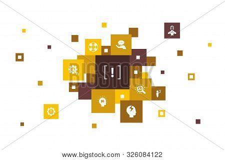 Presentation Infographic 10 Steps Pixel Design. Analysis, Idea ...