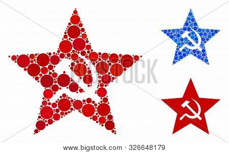 Communism Star Composition For Communism Star Icon Of Filled Circles In ...