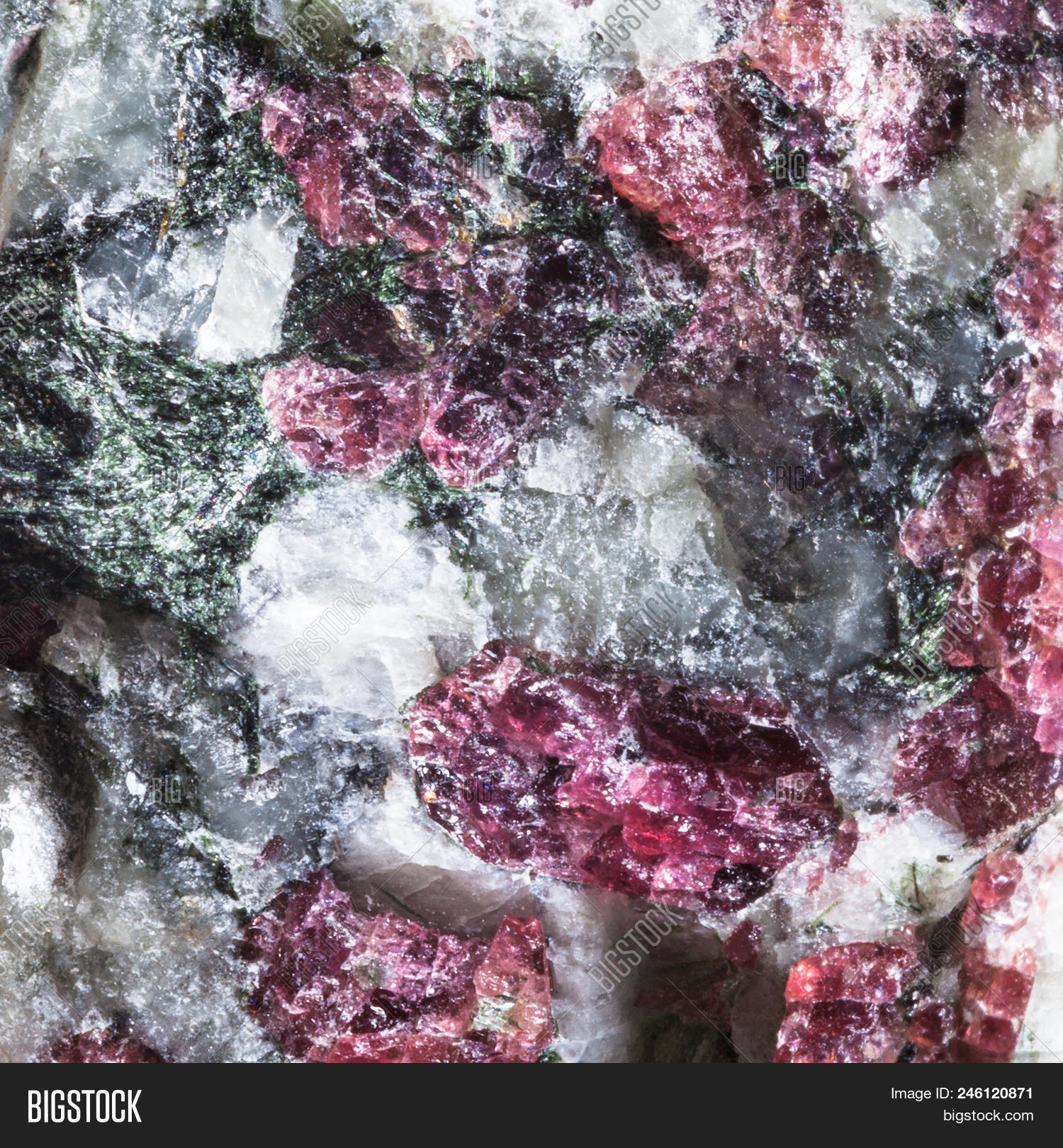 Macro Shooting Of Natural Texture Of Syenite Mineral With Pink ...