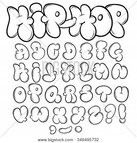 Set Street Type Calligraphy Design Alphabet Graffiti Style Tag Letters ...