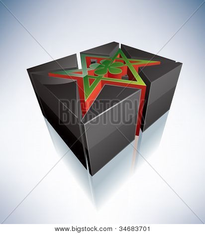3D Religion: Thelema, Unicursal Hexagram image & stock photo. 34683701