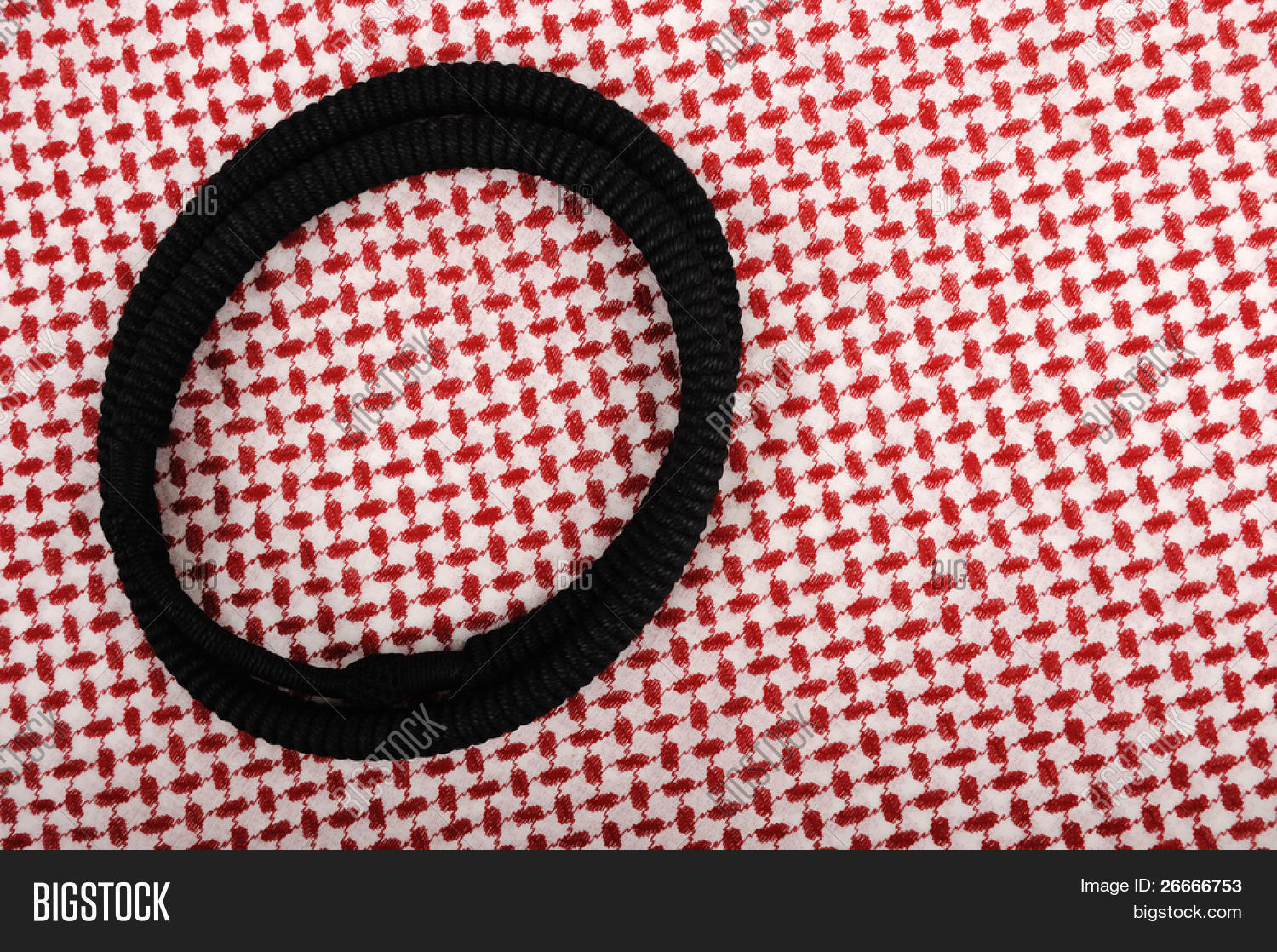 Traditional arab keffiyeh and agal, traditional clothes background ...