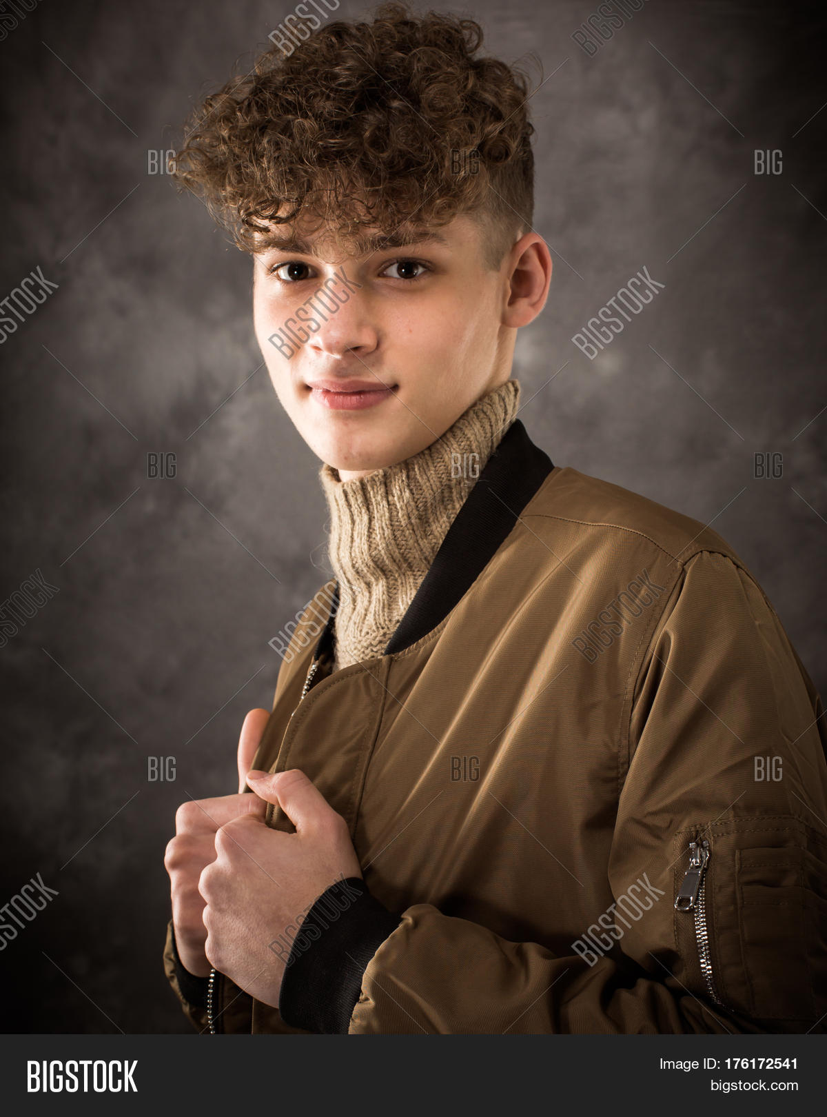 White Teenage Boy Studio Portrait image & stock photo. 176172541