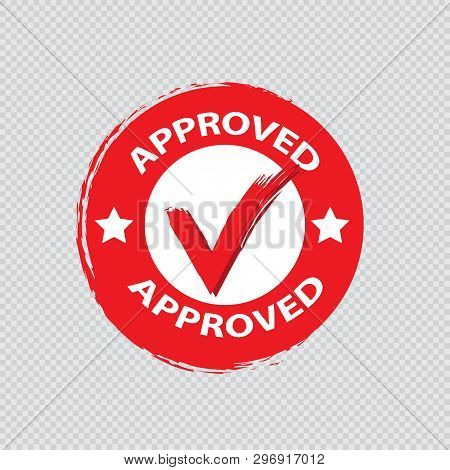 Approved Stamp Vector On Transparent Background. Designed For ...