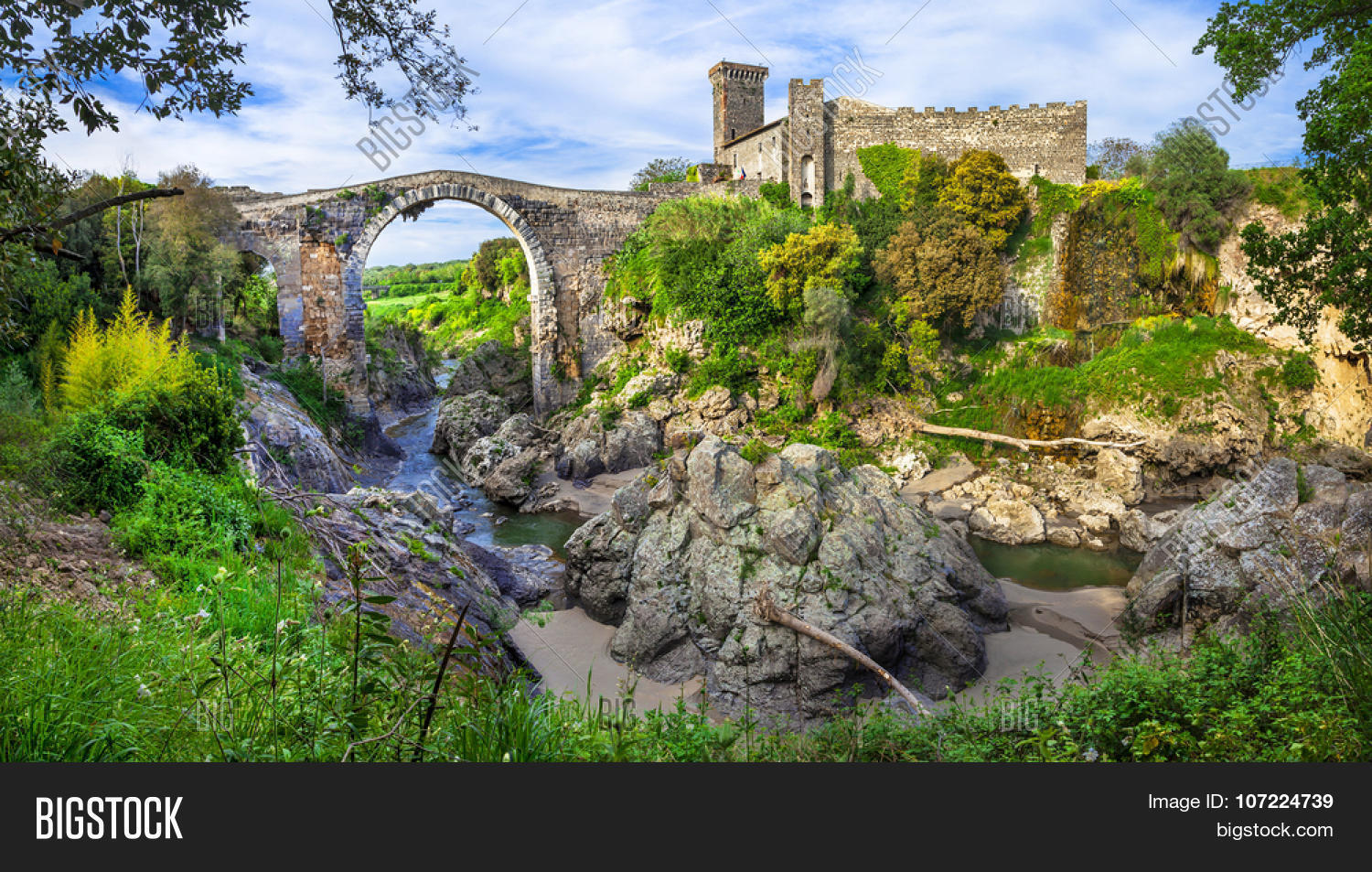 ancient Etruscan city' ruins in Vulci -Italy, Viterbo province image ...