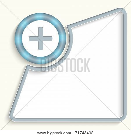 Abstract Frame For Any Text With Plus Symbol image & stock photo. 71743492