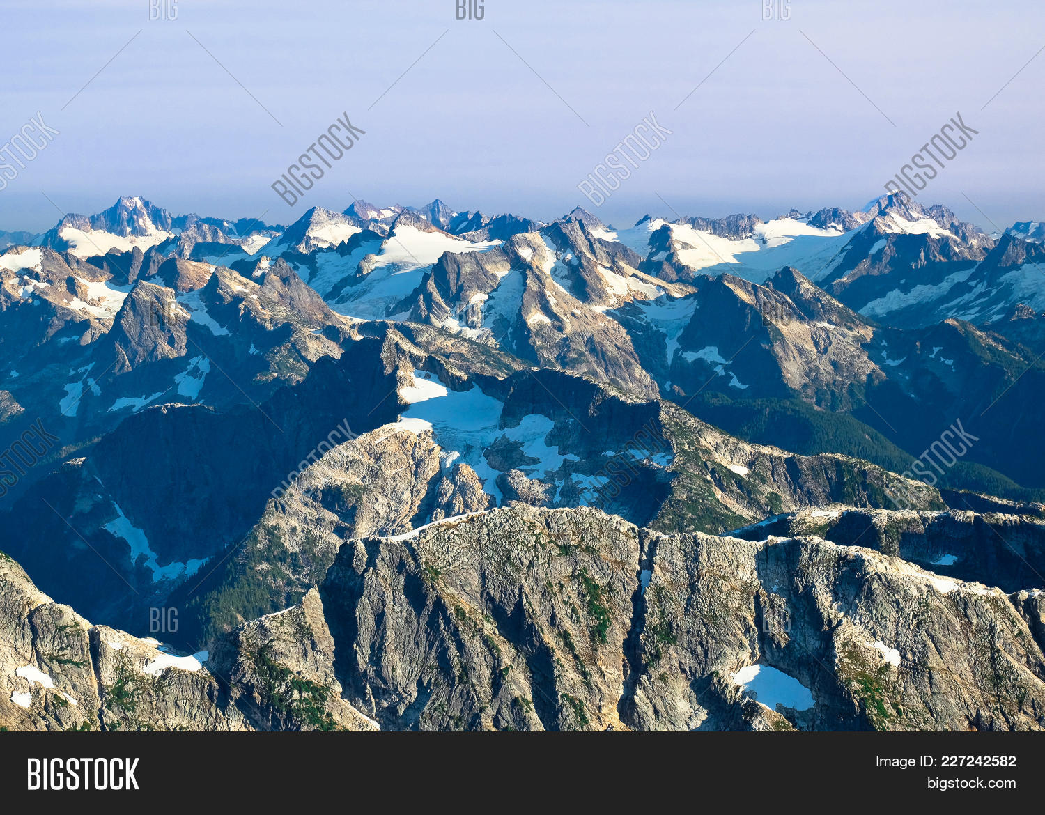 A Panorama Of The Remote And Rugged North Cascades From Luna Peak ...