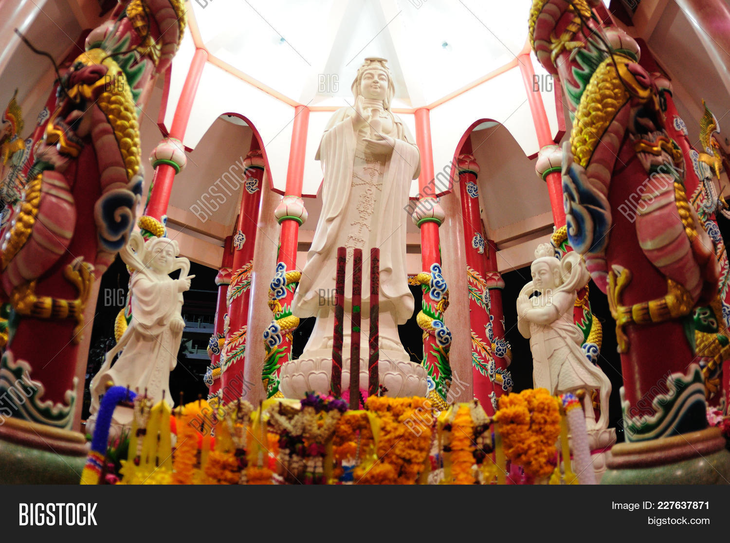 Kuan Yim Or Kwan Yin Is The Goddess Of Mercy image & stock photo. 227637871