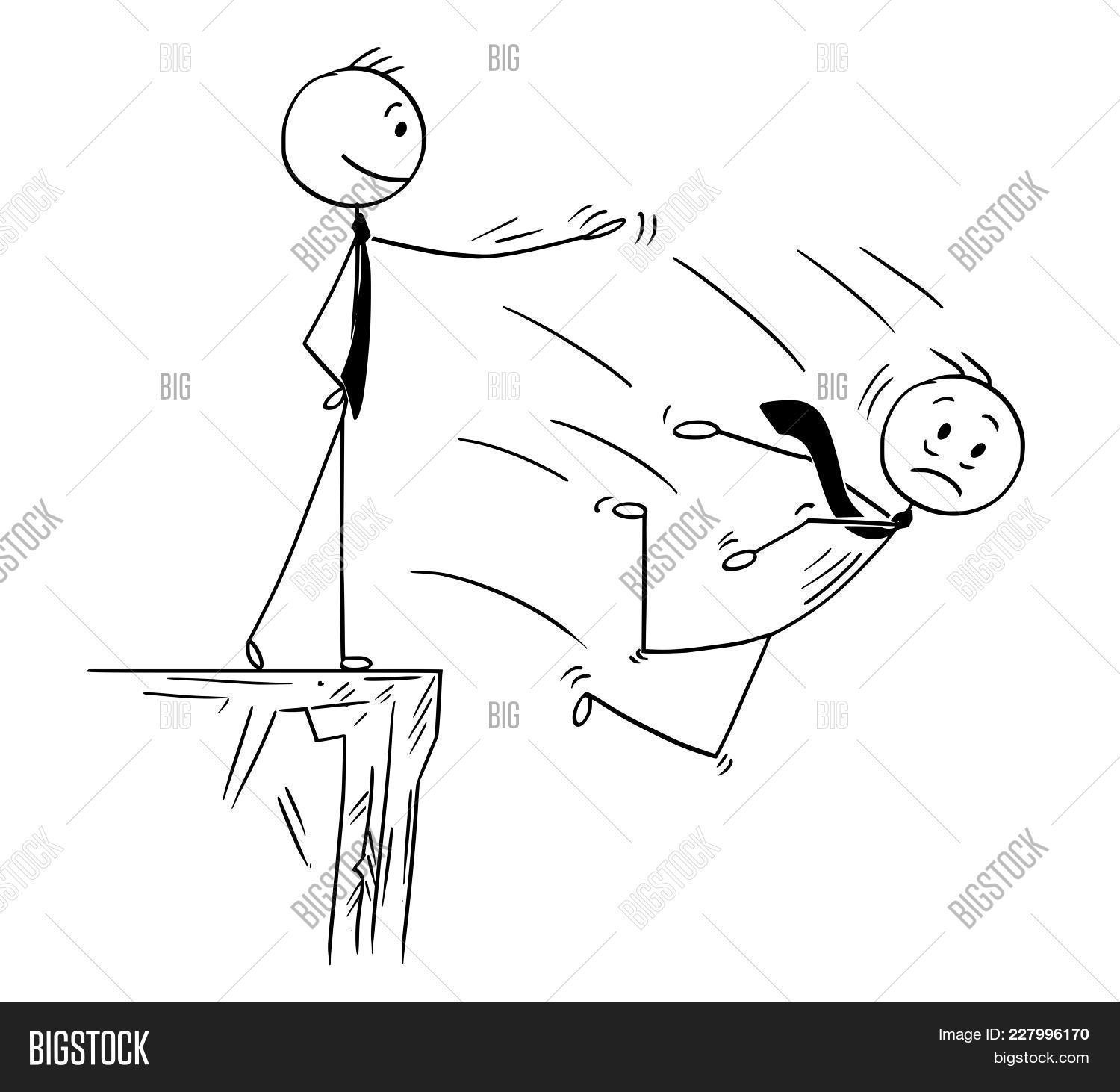 Cartoon Stick Man Drawing Conceptual Illustration Of Businessman ...