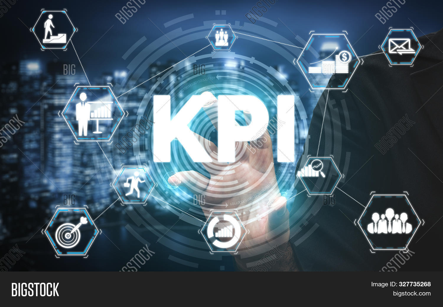 Kpi Key Performance Indicator For Business Concept - Modern Graphic ...