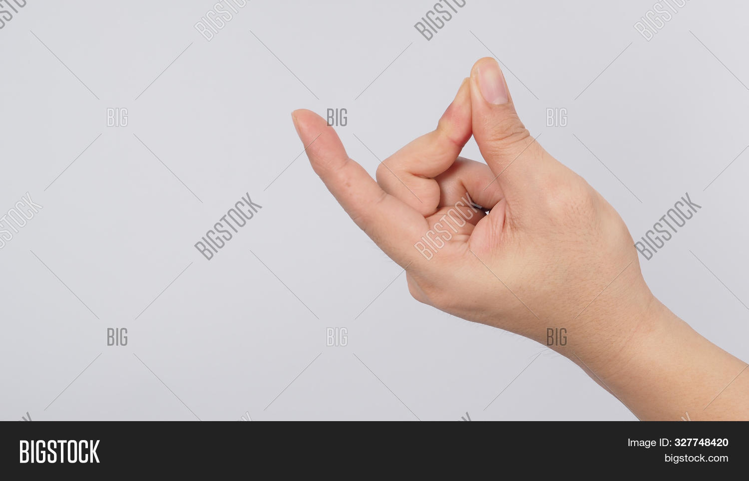 Male Model Is Doing Snap Gesture Hand Sign On White Background. image ...