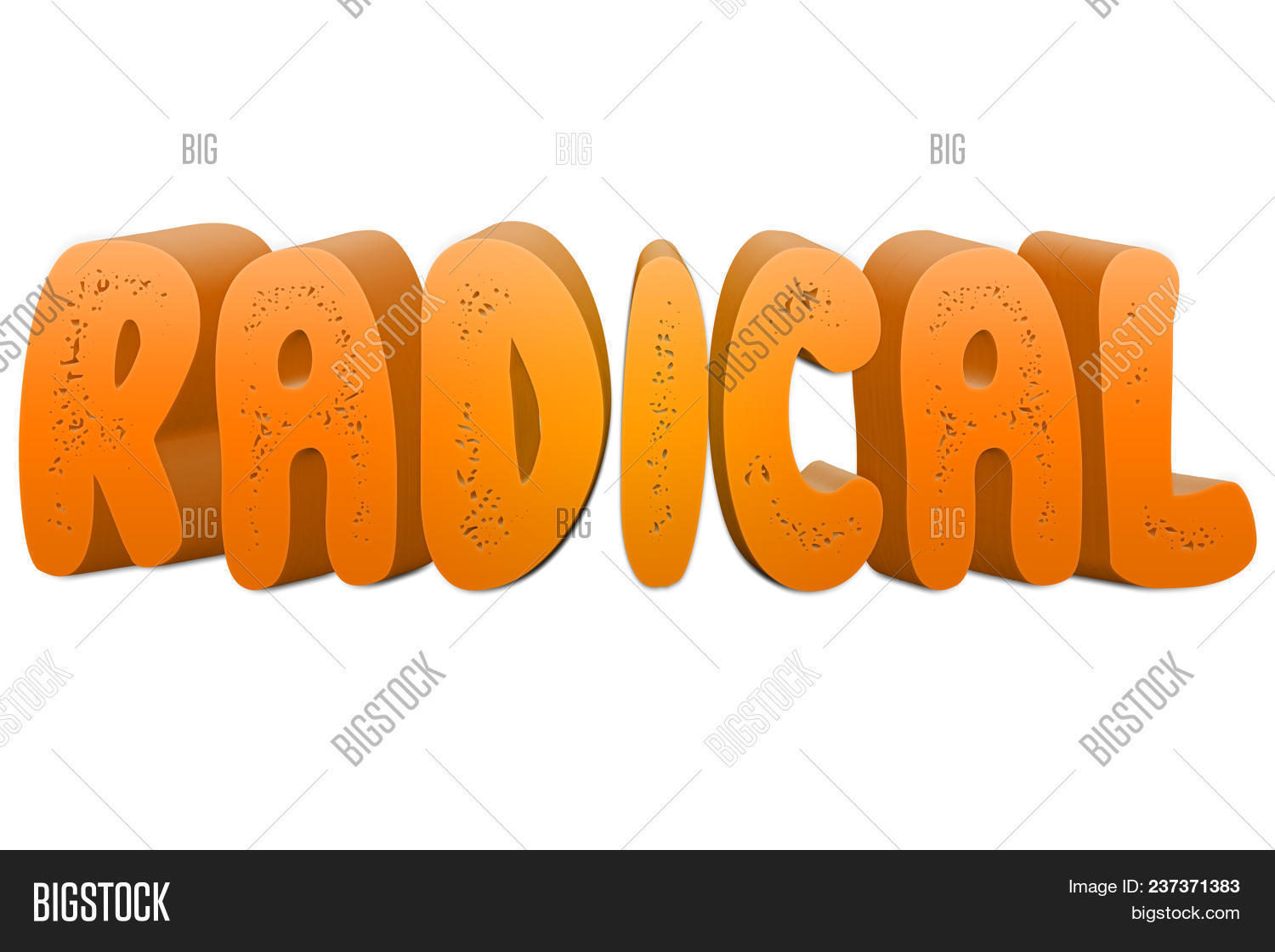 Radical Text For Title Or Headline In 3d Style With Small Holes In The ...